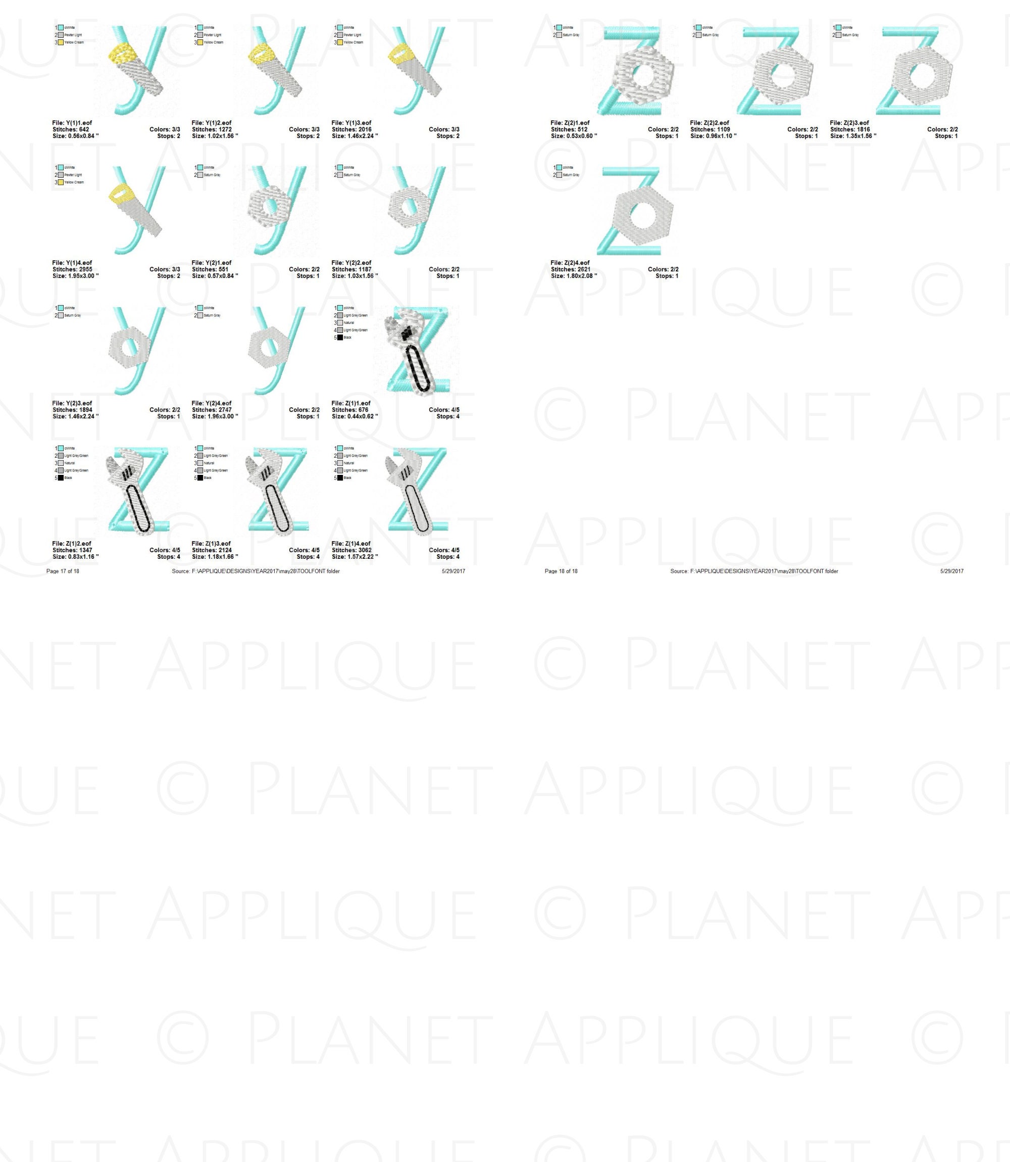 Tool Font Monogram Machine Embroidery Design Alphabet for - Etsy