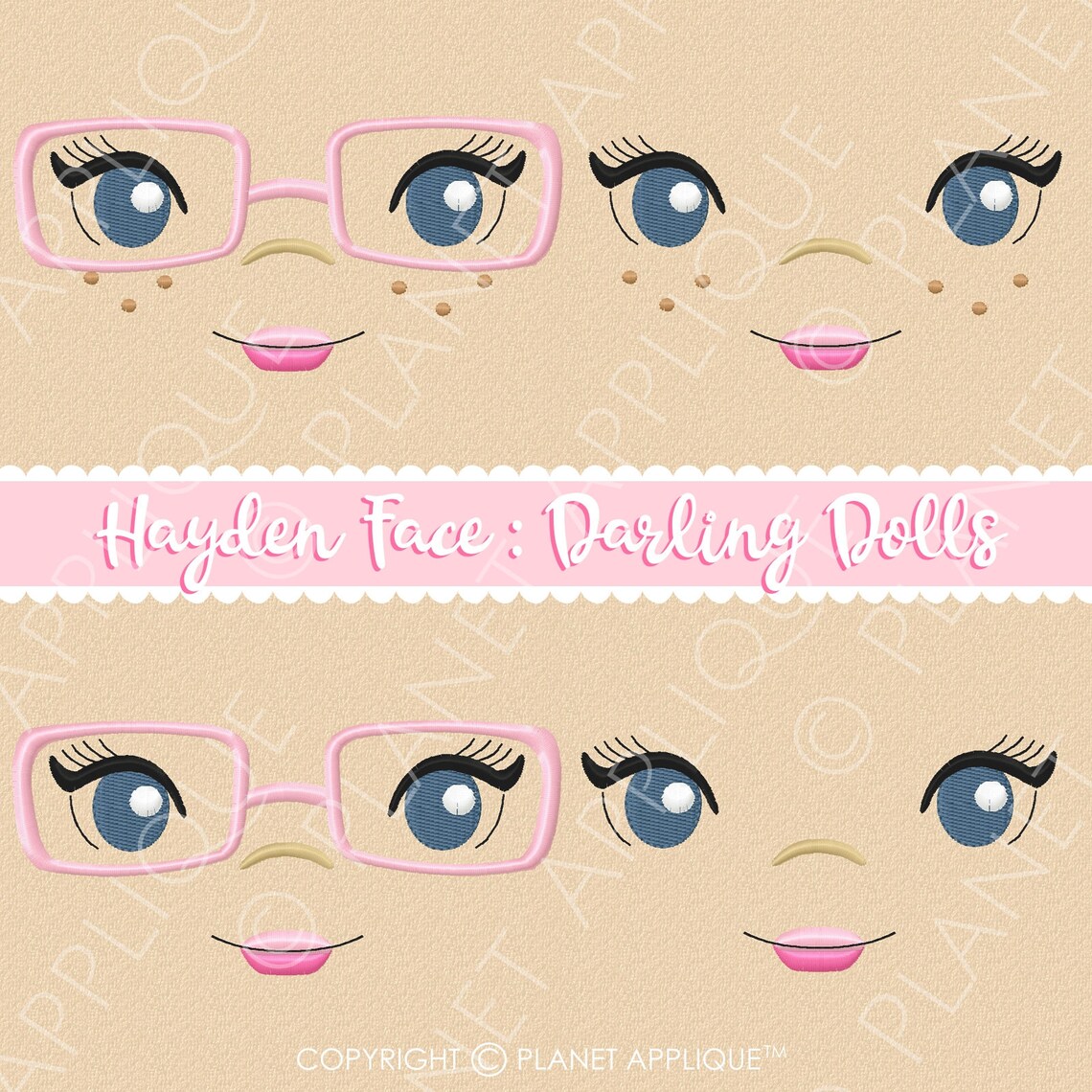 In the Hoop Hayden Cloth Rag Doll Embroidery Face Designs - Etsy