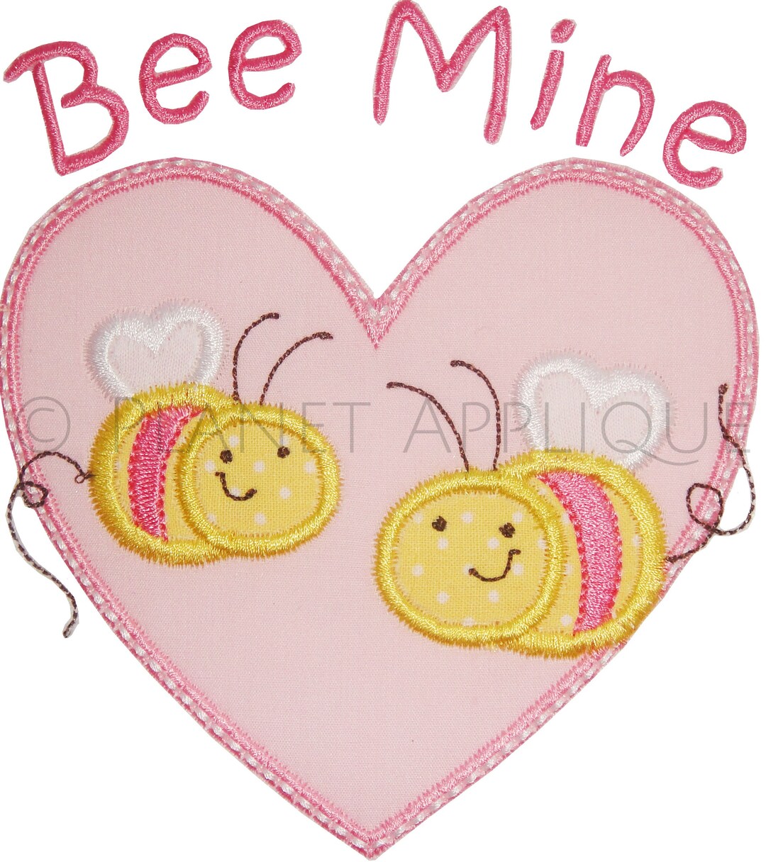 Bee Mine Heart Applique Machine Embroidery Design Valentines Day - Etsy