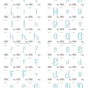 Madeline Cursive Script Monogram Font Machine Embroidery Designs - Etsy