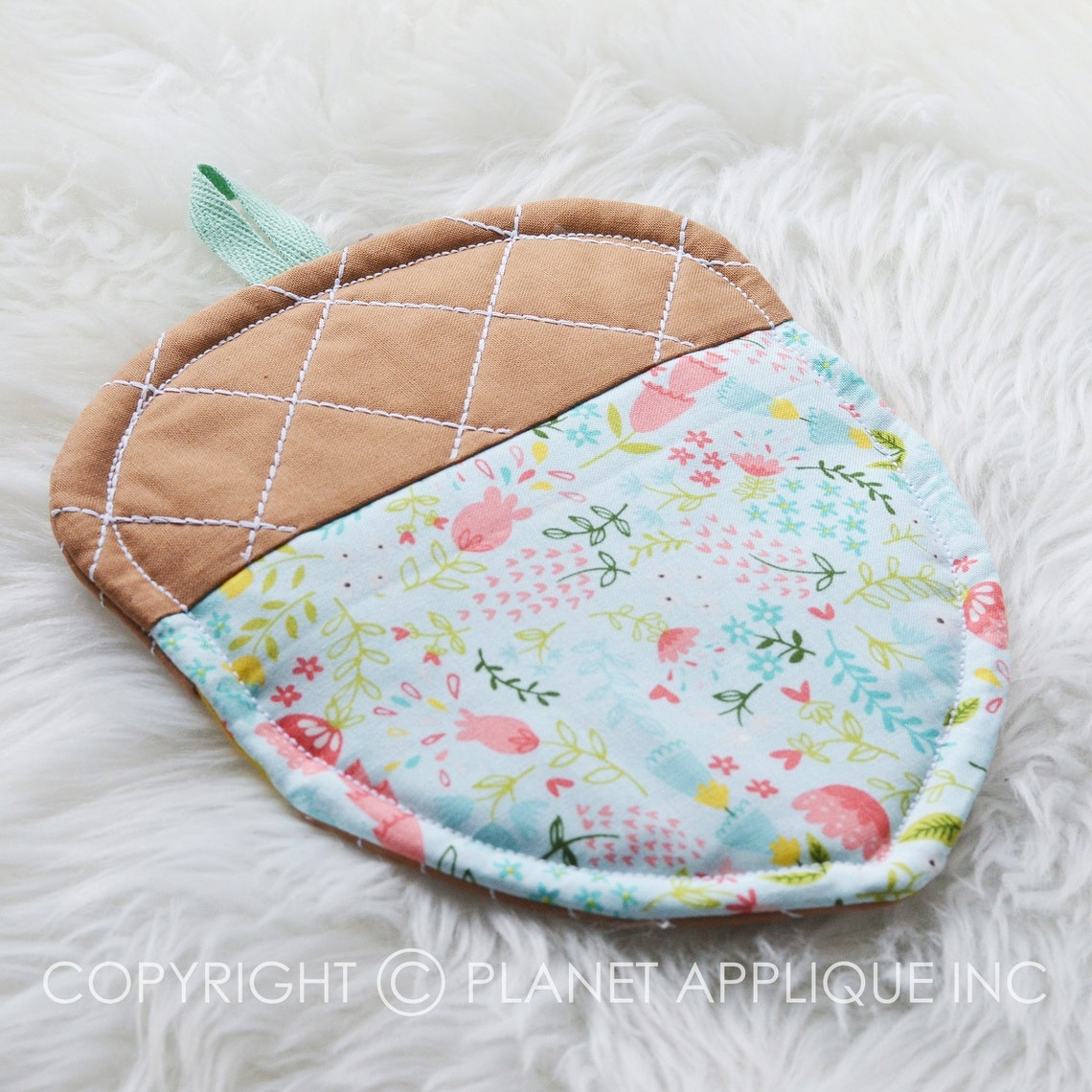 In the Hoop Acorn Potholder Mug Rug Design for Machine - Etsy