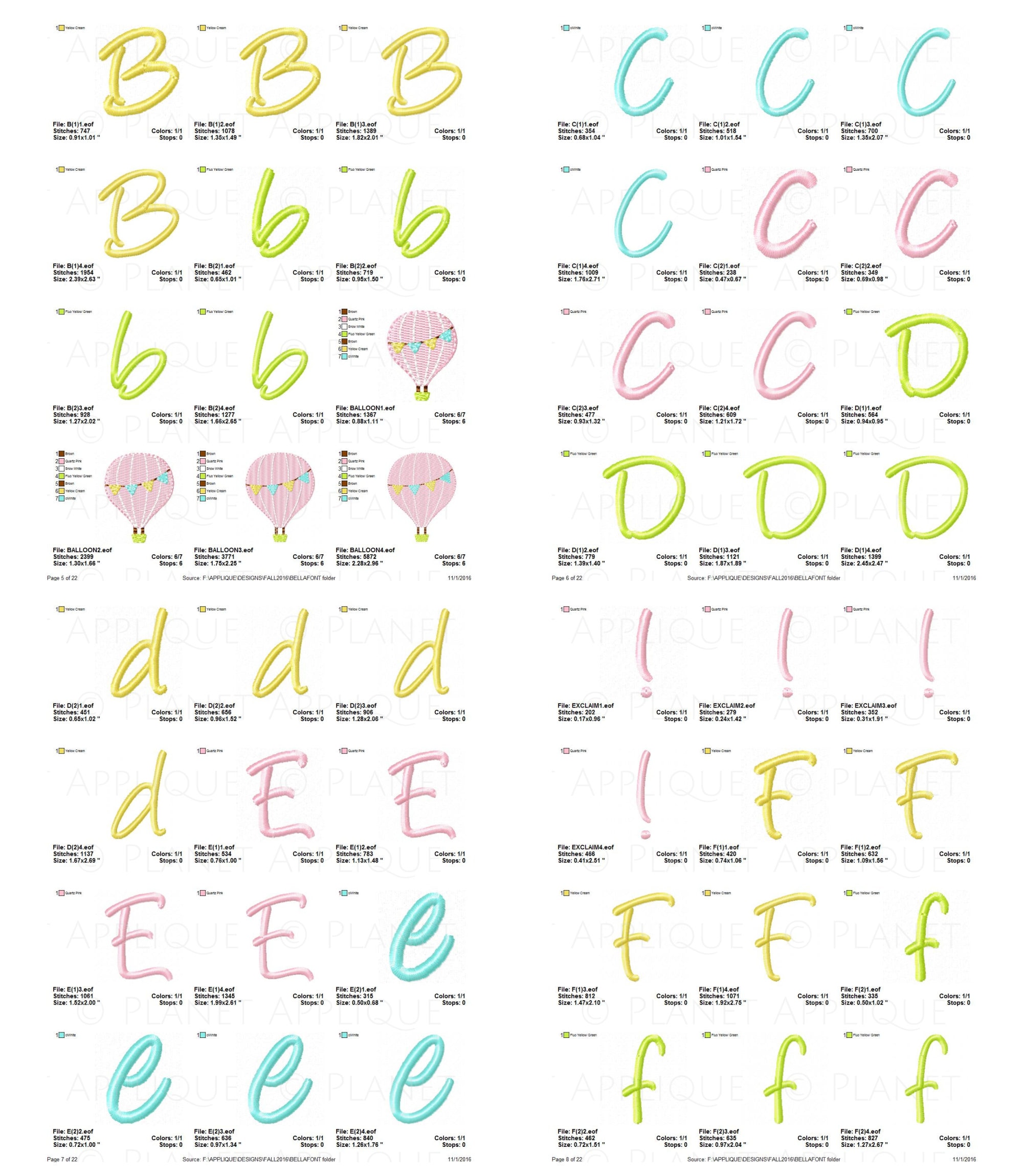 Bella Font Script Cursive Monogram Font Alphabet Machine | Etsy Canada