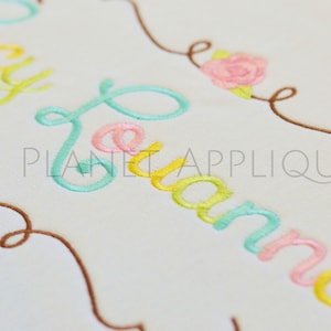 Lucy Monogram Cursive Script Alphabet Font Machine Embroidery Designs ...
