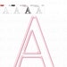 Starla Plain Letter Applique Alphabet Monogram Font Machine Embroidery ...