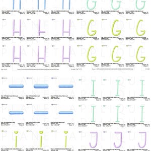 Heidi Script Monogram Font Alphabet Machine Embroidery Designs Birthday ...