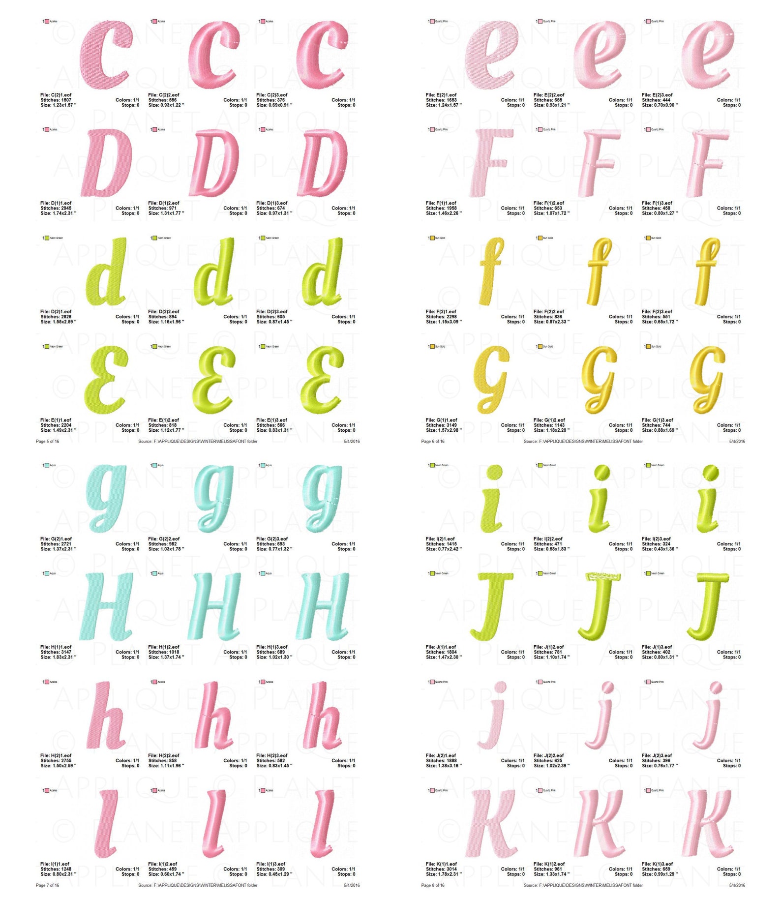 Melissa Script Monogram Font Alphabet Machine Embroidery - Etsy