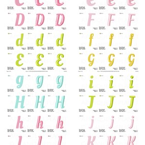 Melissa Script Monogram Font Alphabet Machine Embroidery Designs ...