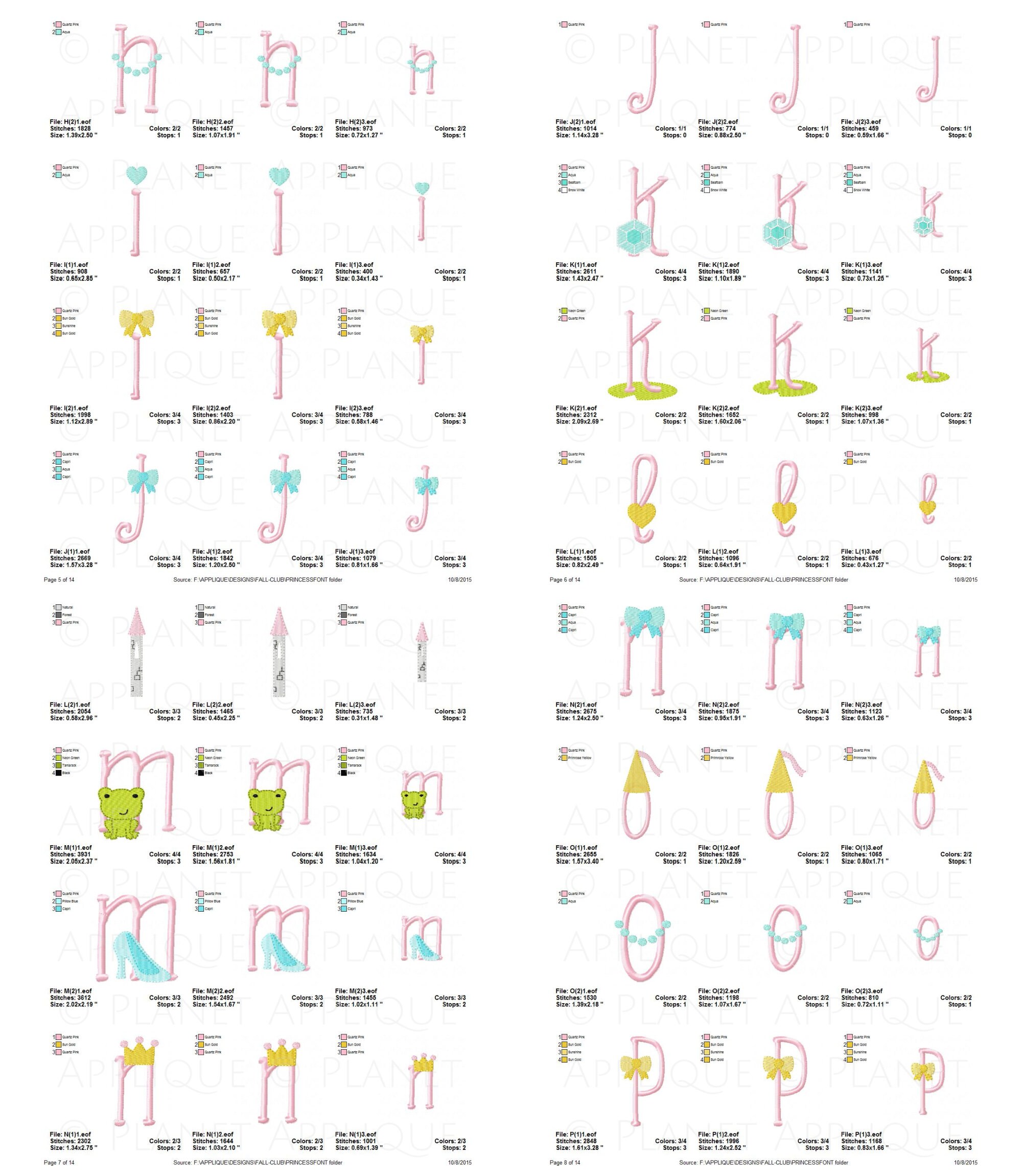 Princess Monogram Font Machine Embroidery Designs Fantasy - Etsy