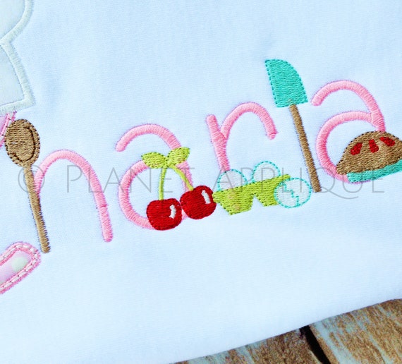 Very Cherry Baker Monogram Font Alphabet Machine Embroidery - Etsy