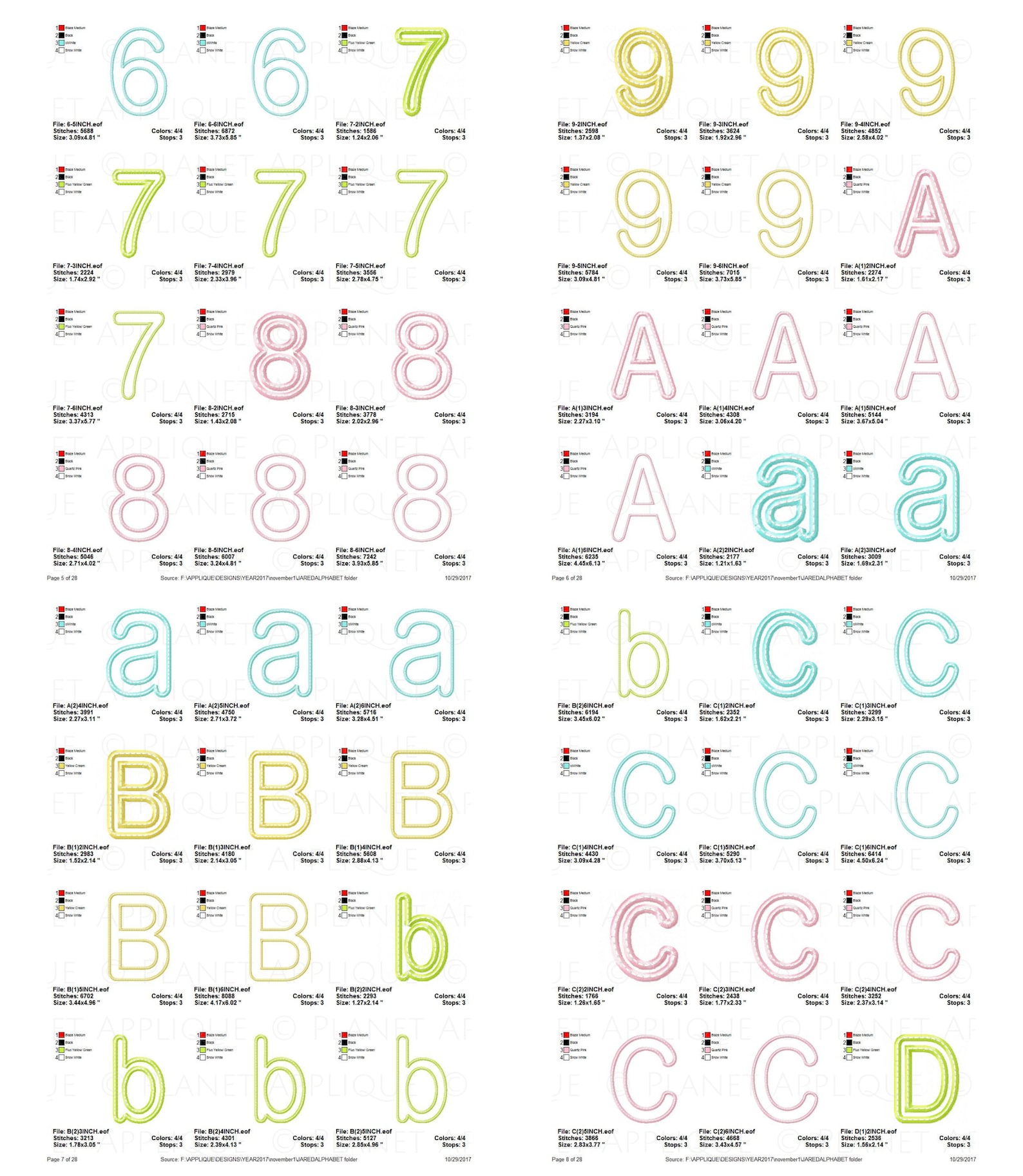 Jared Plain Letter Applique Alphabet Monogram Font Machine - Etsy