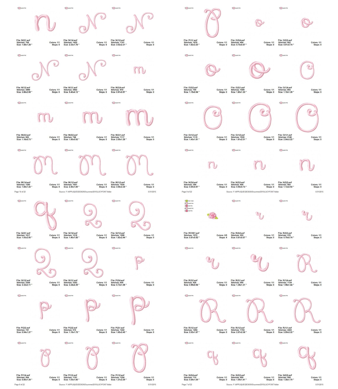 Lucy Monogram Cursive Script Alphabet Font Machine Embroidery - Etsy