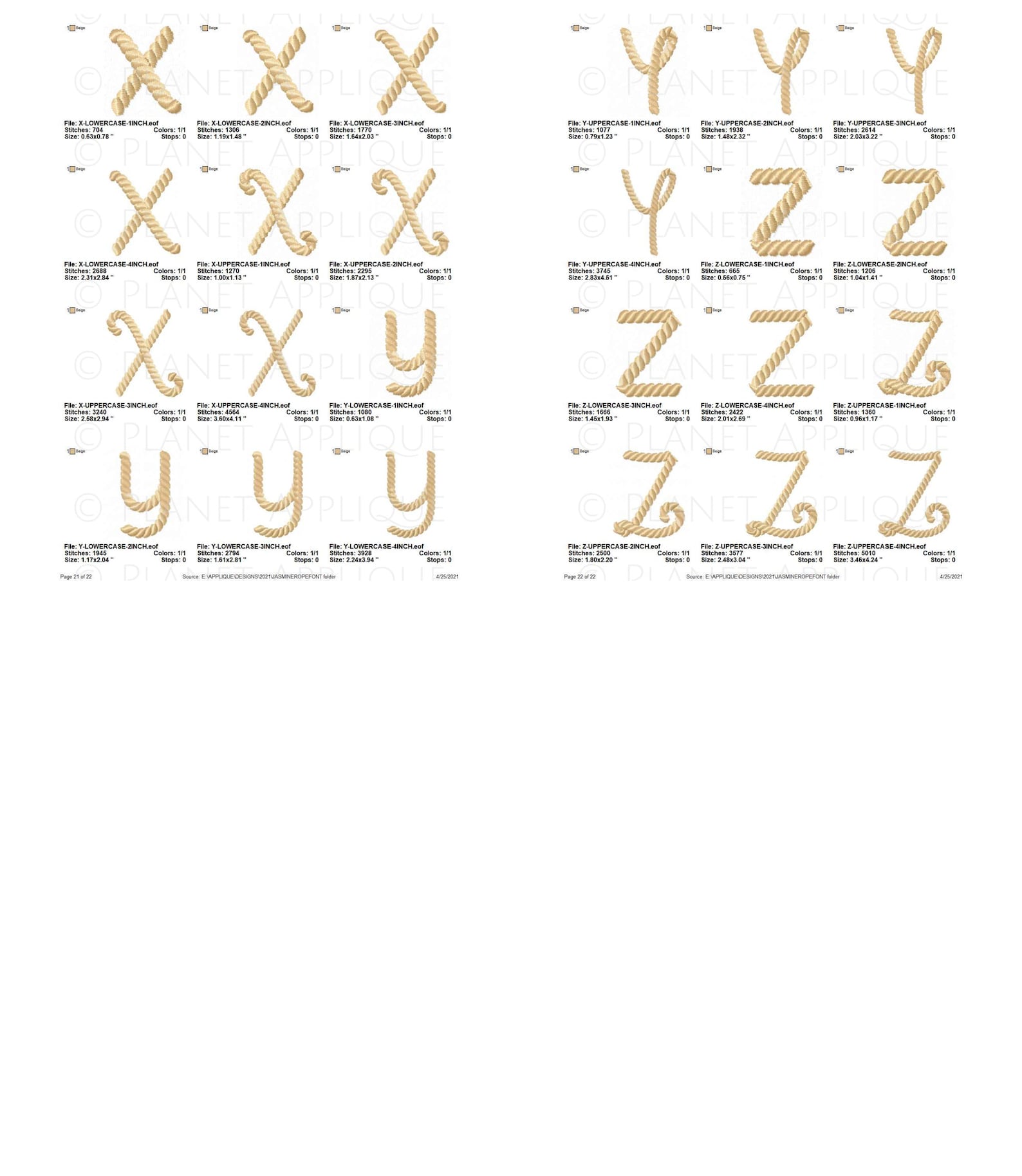 Jasmine Rope Script Monogram Font Alphabet Machine Embroidery Designs ...