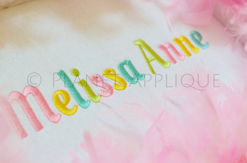 Melissa Script Monogram Font Alphabet Machine Embroidery Designs ...