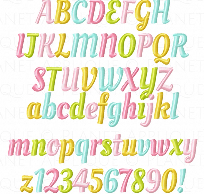 Melissa Script Monogram Font Alphabet Machine Embroidery - Etsy