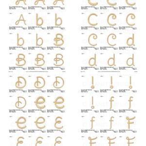 Jasmine Rope Script Monogram Font Alphabet Machine Embroidery Designs ...