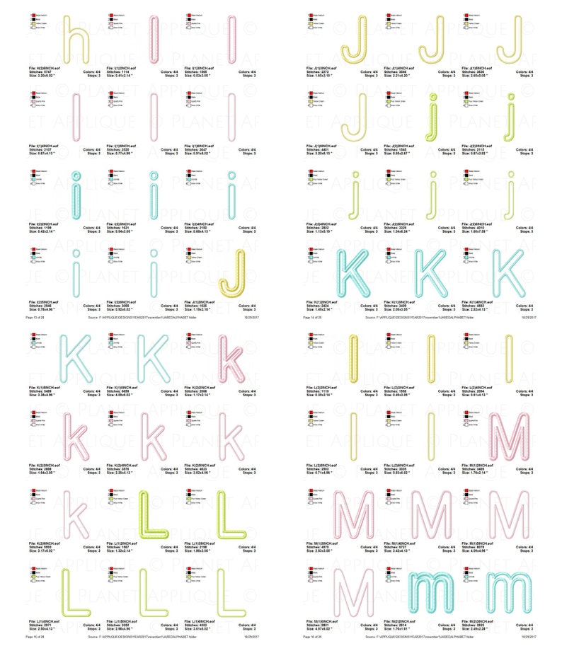 Jared Plain Letter Applique Alphabet Monogram Font Machine - Etsy