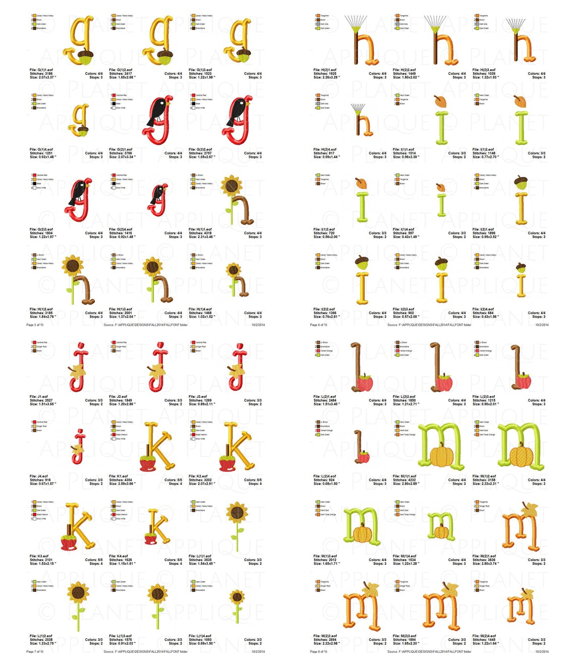 Fall Alphabet Monogram Font Machine Embroidery Designs - Etsy