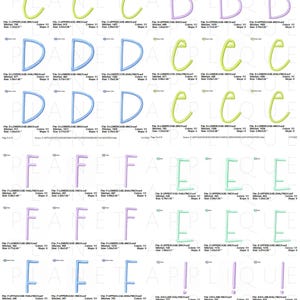 Heidi Script Monogram Font Alphabet Machine Embroidery Designs Birthday ...