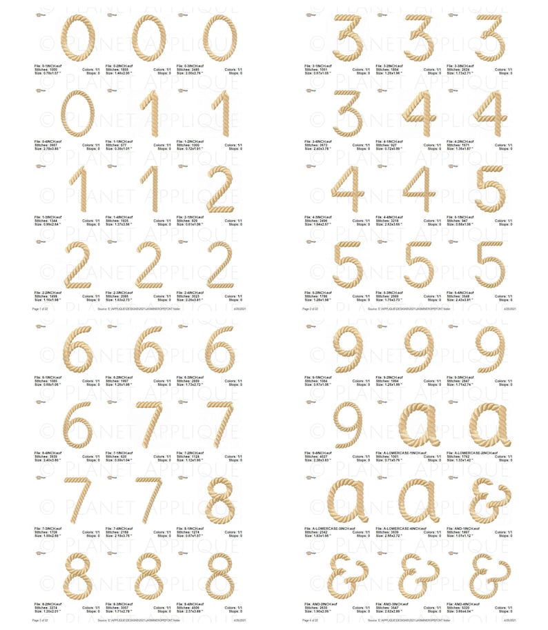 Jasmine Rope Script Monogram Font Alphabet Machine Embroidery - Etsy