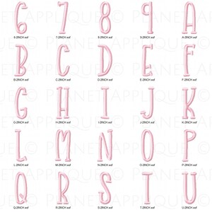 Sadie Monogram Font Alphabet Machine Embroidery Design Plain ...