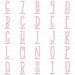Sadie Monogram Font Alphabet Machine Embroidery Design Plain ...