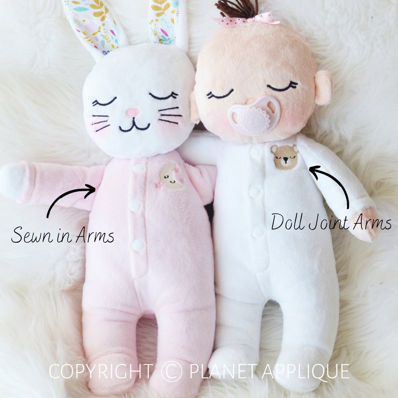 In the Hoop Snuggle Baby Cloth Doll SET Plush Softie Machine - Etsy