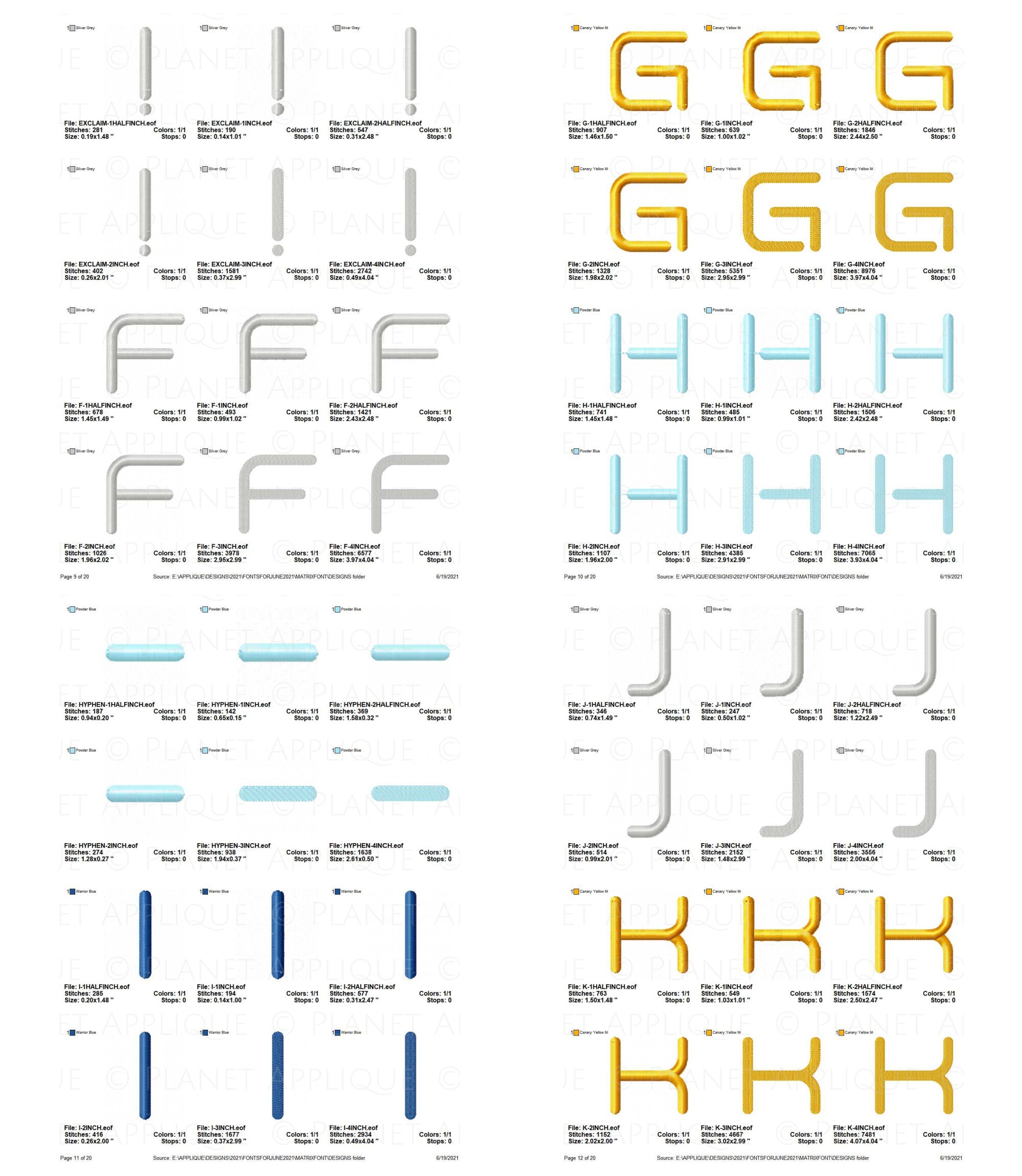 Matrix Monogram Font Alphabet Machine Embroidery Design Plain | Etsy