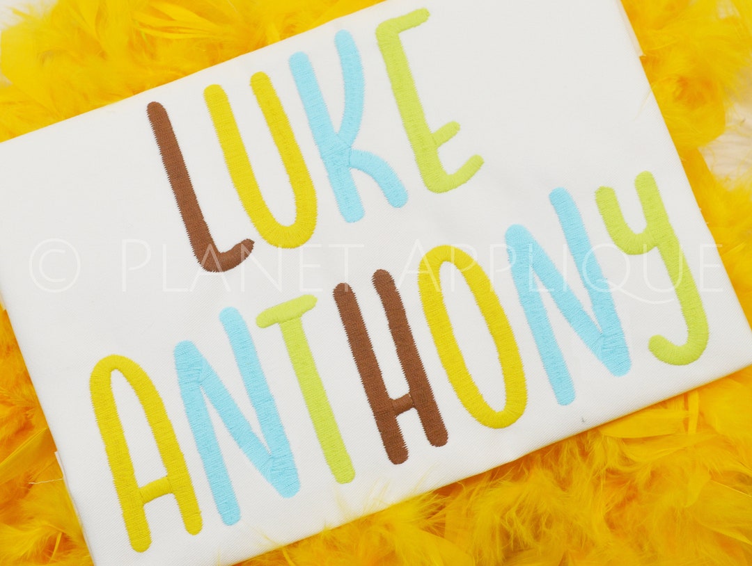 Luke Plain Monogram Font Alphabet Machine Embroidery Designs ...