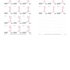 Sadie Monogram Font Alphabet Machine Embroidery Design Plain ...