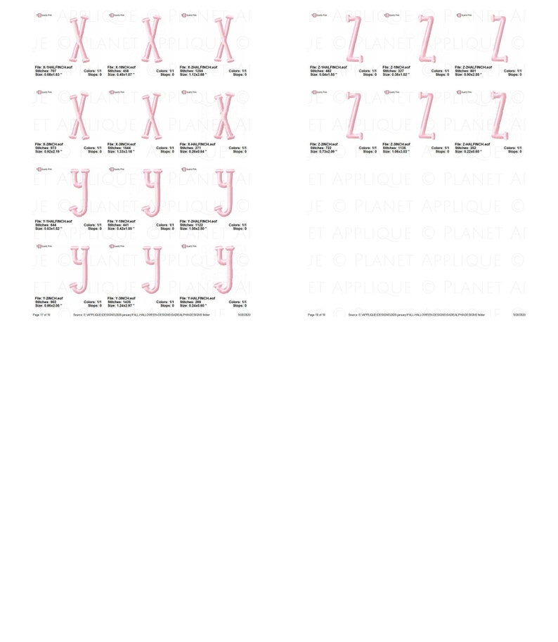 Sadie Monogram Font Alphabet Machine Embroidery Design Plain ...