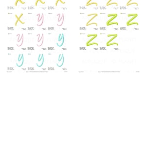 Bella Font Script Cursive Monogram Font Alphabet Machine Embroidery ...