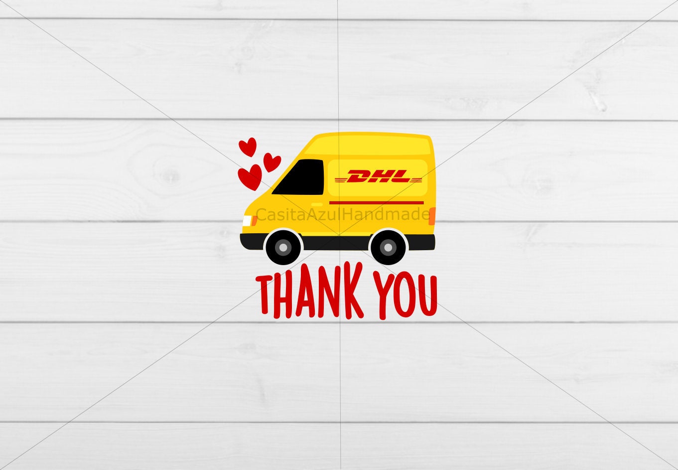 DHL Delivery Truck Driver SVG, PNG. Cricut, Silhouette. Thank You ...