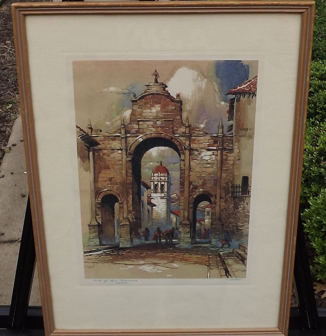 Vintage Signed Talio Chrome Print, "the Arch of San Francisco," by Al ...