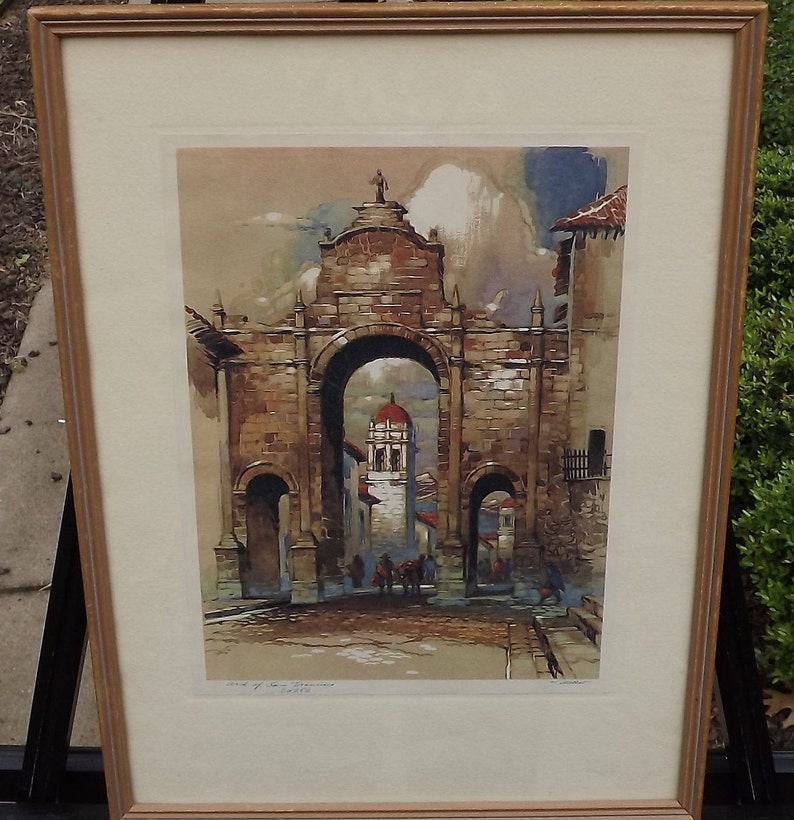 Vintage Signed Talio Chrome Print, the Arch of San Francisco, by Al ...