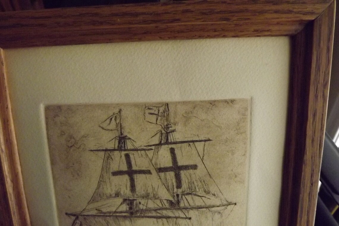 Vintage Etching Signed by Artist, Sal Guardino, Dated '75 - Etsy
