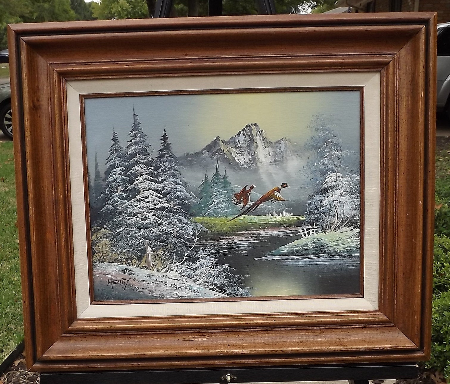 Vintage Original Oil Painting, "pheasant Take-off," by Bill Henry ...