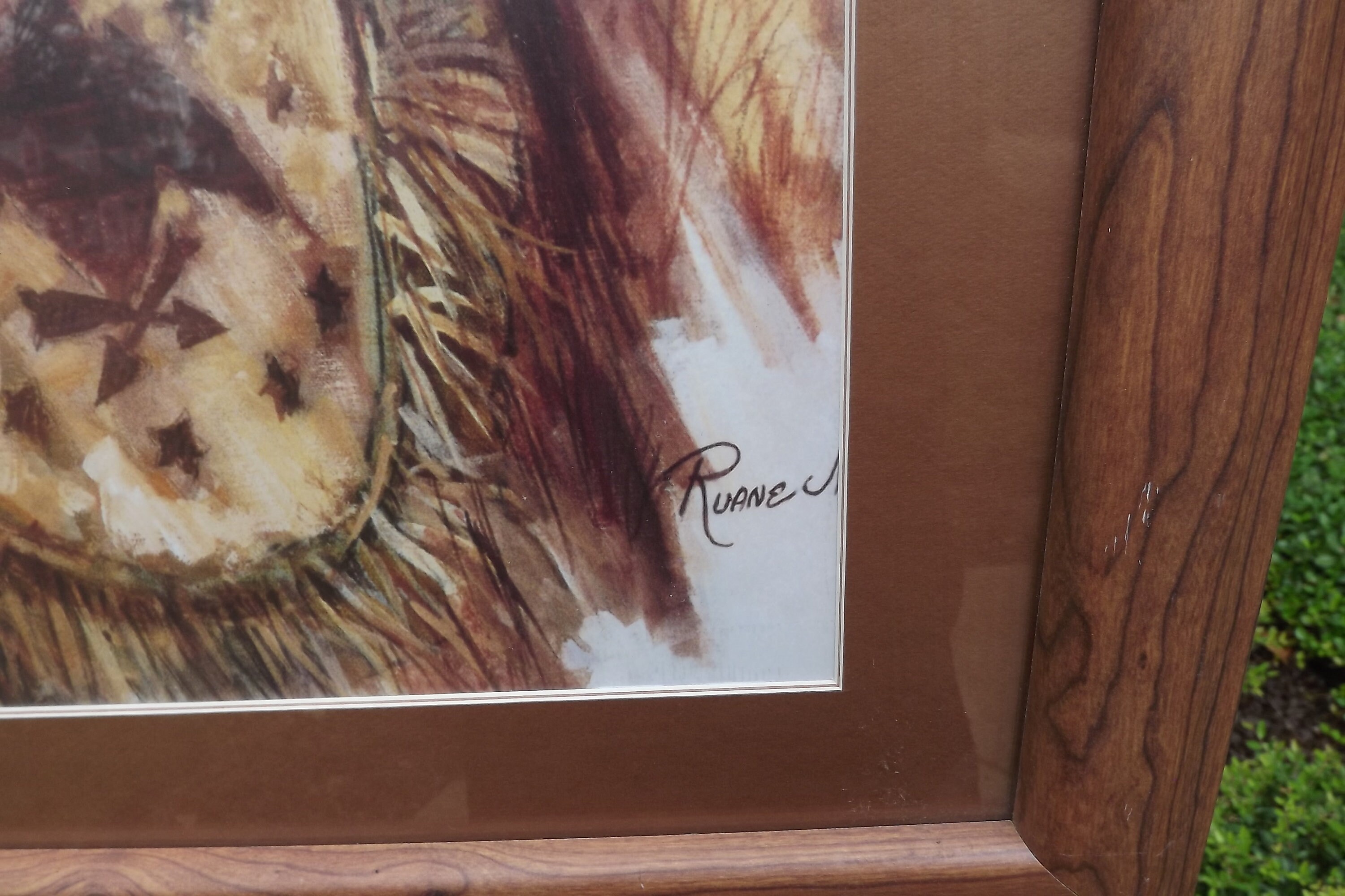 Vintage Offset Lithograph, indian Eyes of the Eagle, by Ruane Manning ...