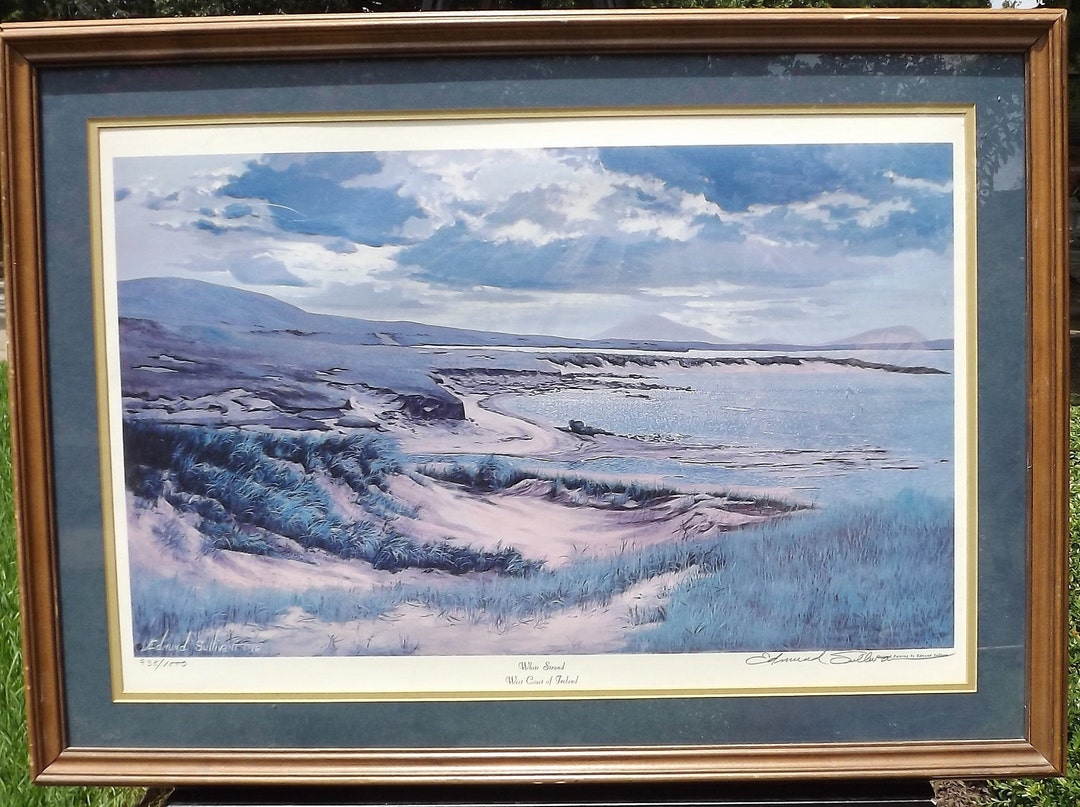 Vintage Limited Edition Print of Irish Seacoast, "white Strand, West ...