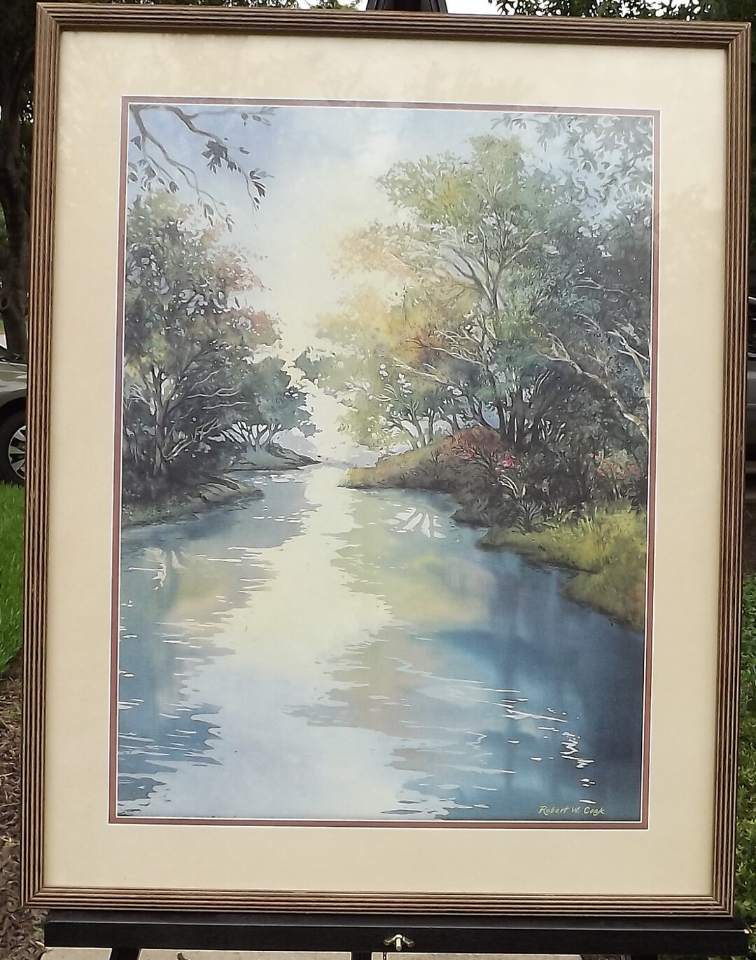 Vintage Offset Lithograph, "blue Stream," by Robert Cook, 1990s - Etsy