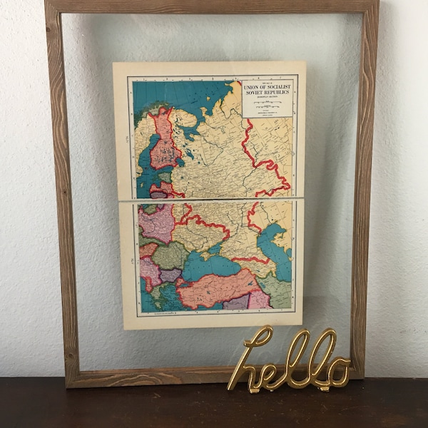 Soviet Union Map - Etsy