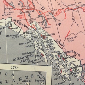 1960s Alaska State Map- Vintage Atlas - Etsy