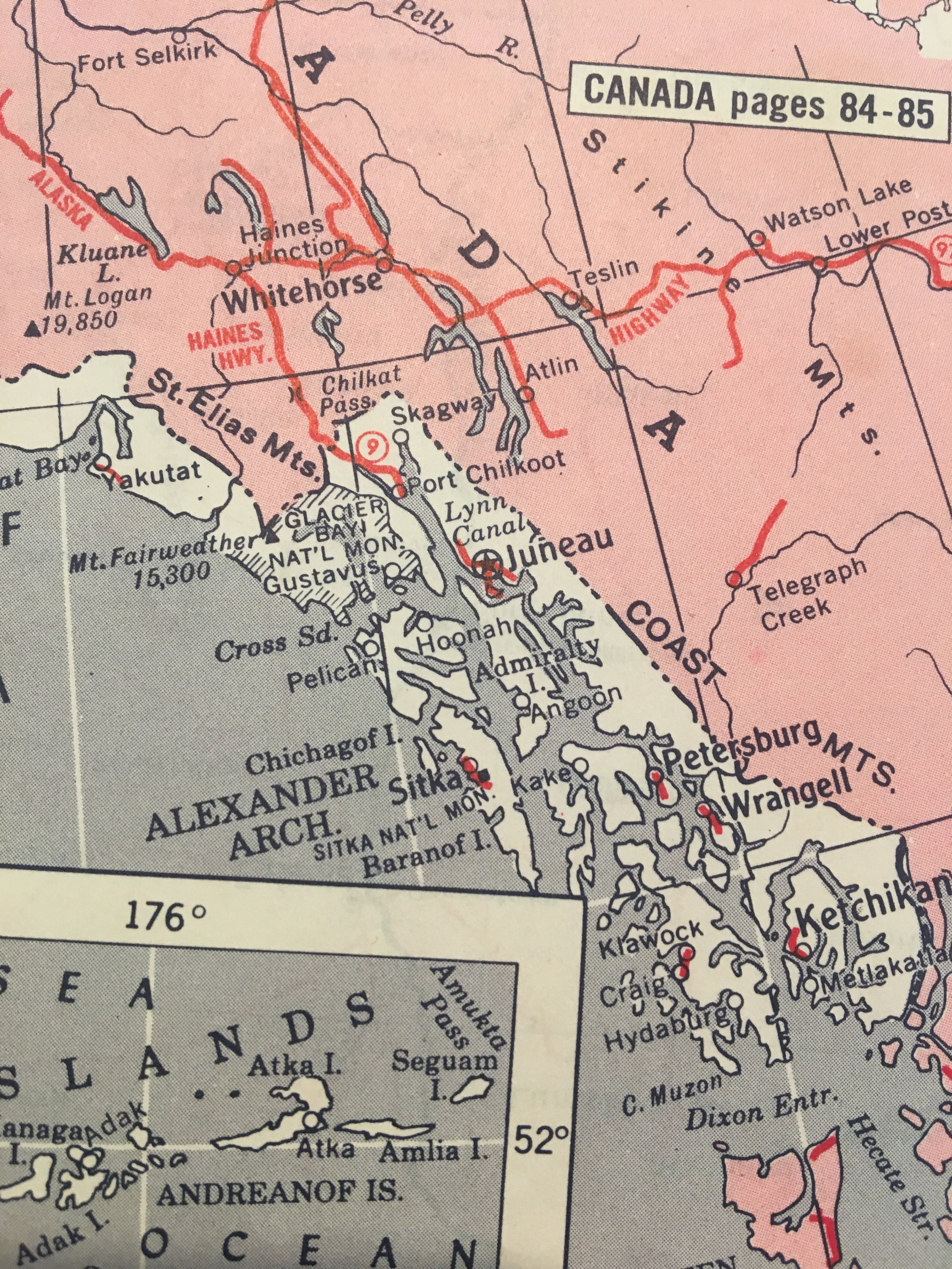 1960s Alaska State Map Vintage Atlas - Etsy