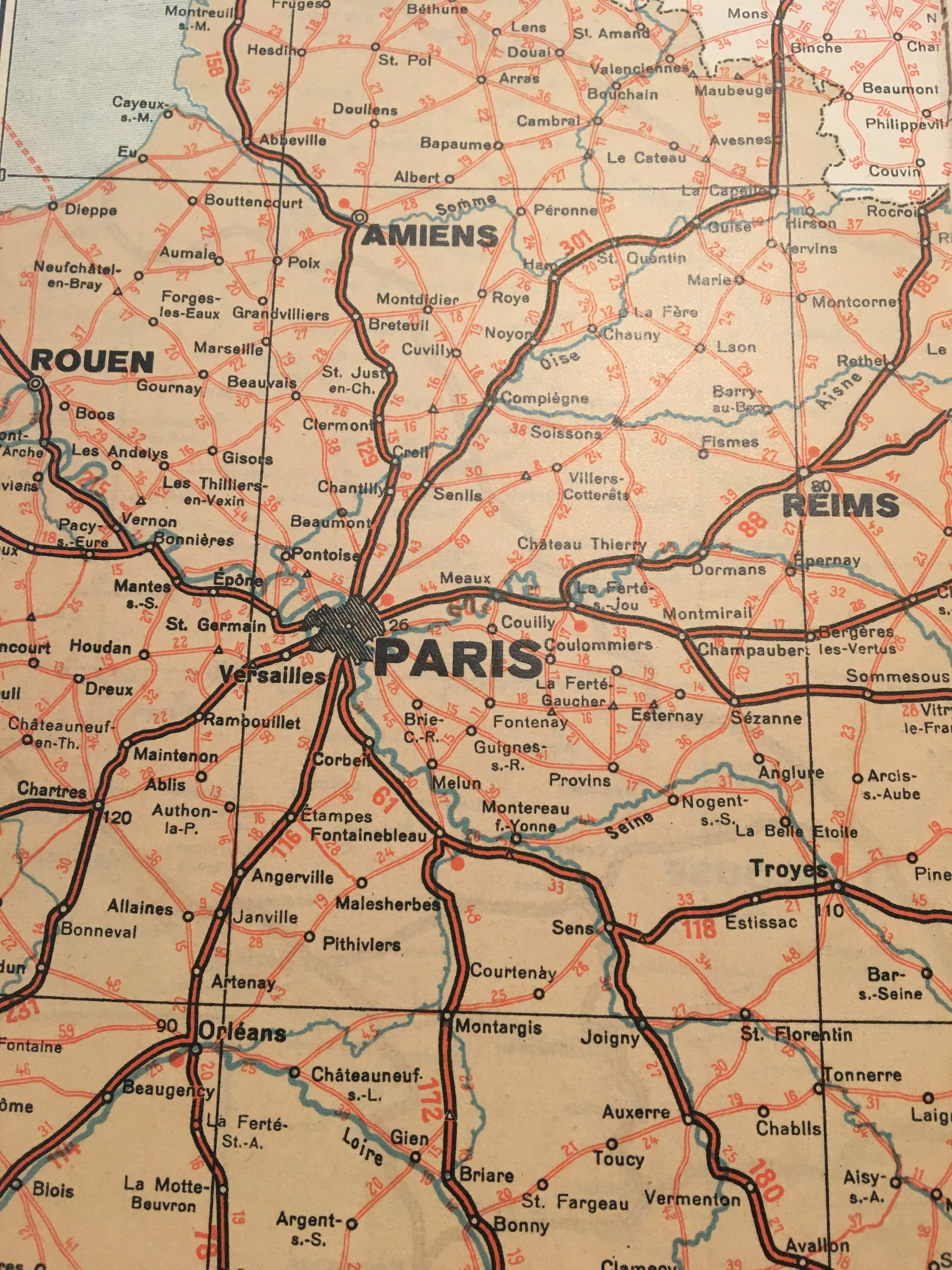 1930s France Map- European Road Atlas - Etsy