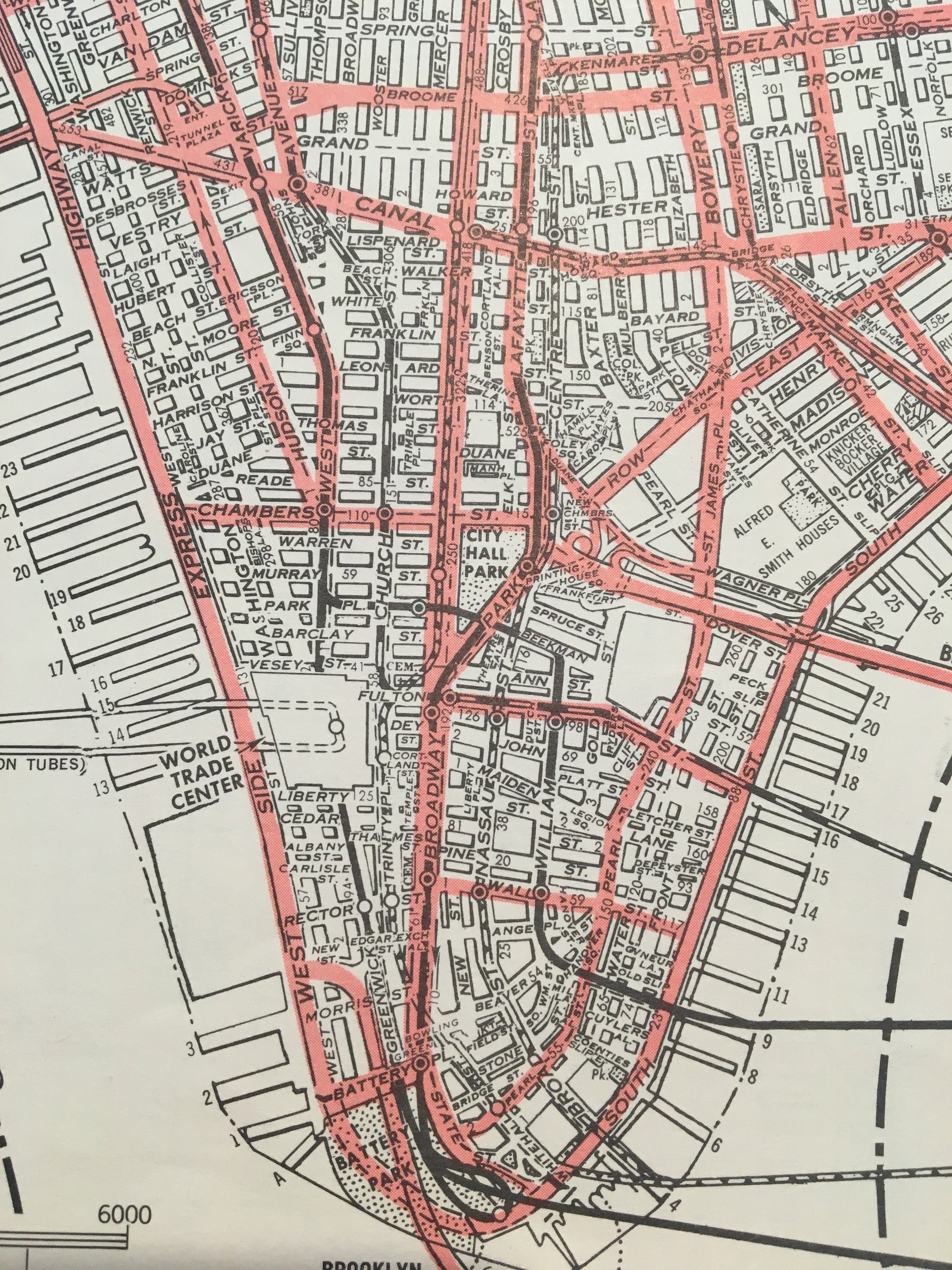 1970’s Lower Manhattan Vintage Map- New York City - Etsy