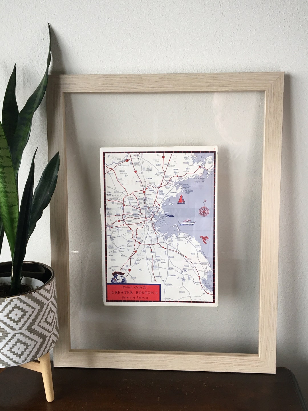 1960s Boston Map- Vintage Atlas - Etsy