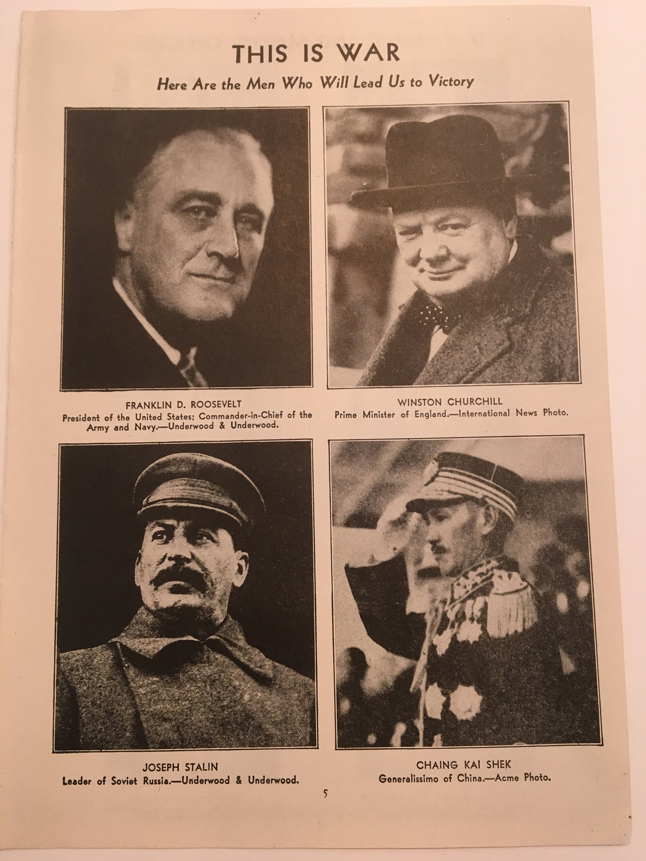 1940’s WWII Allied Leaders- Vintage Atlas - Etsy