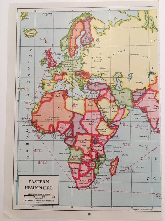 Eastern Hemisphere Map Labeled