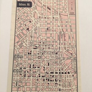 1960s Baltimore City Map- Vintage Atlas - Etsy