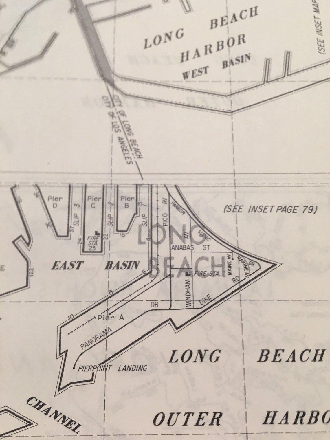 1960s Long Beach Harbor and Los Angeles Harbor Map Vintage - Etsy