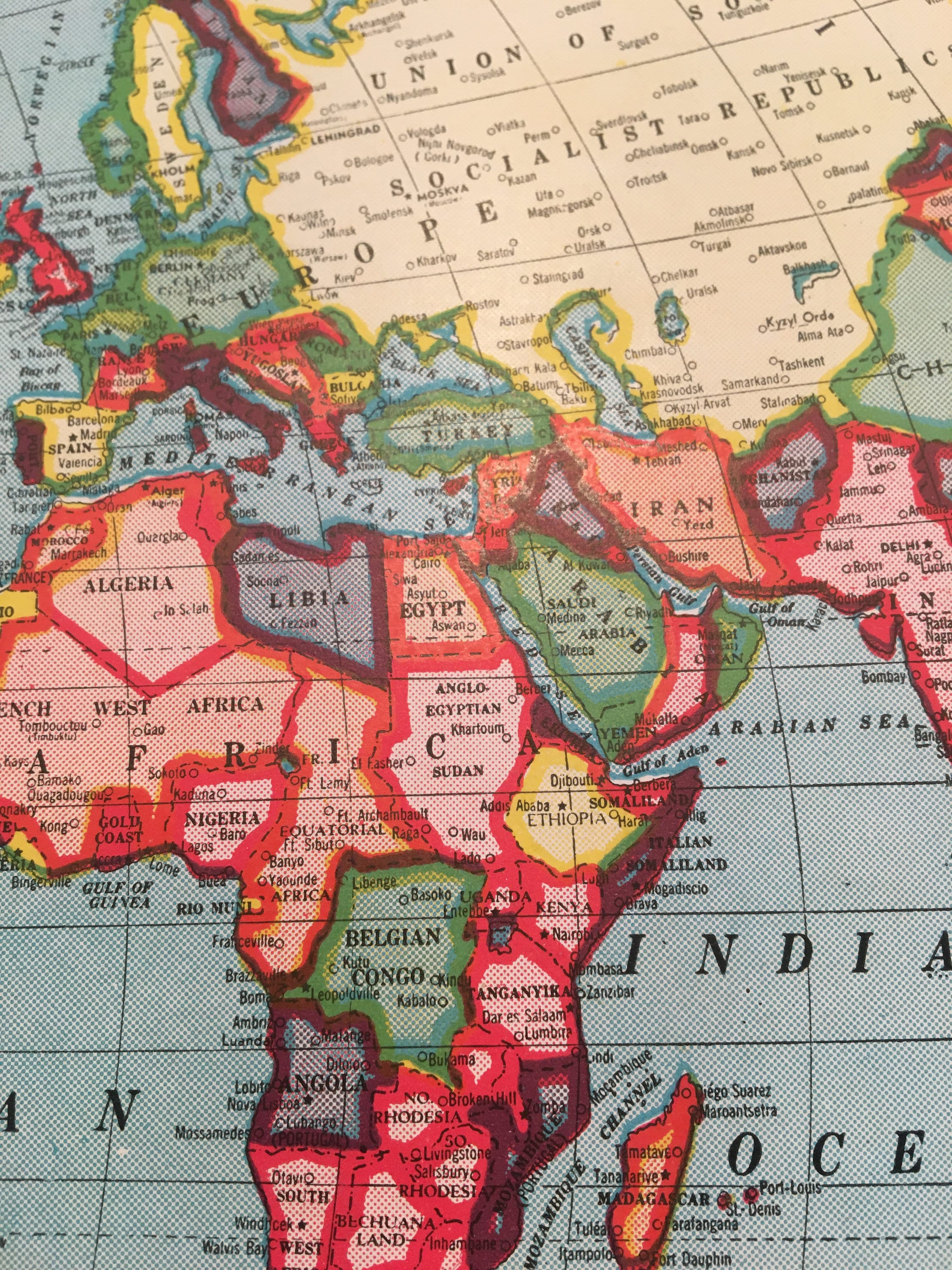 1940s the World Map During WWII Vintage Atlas - Etsy